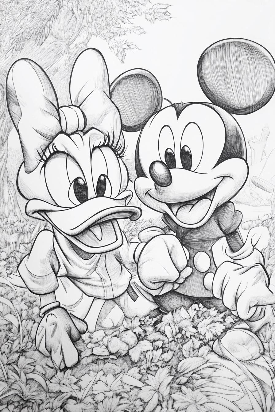 57 Mickey and Friends Coloring Pages , Cartoon Inspiered Coloring Book ...
