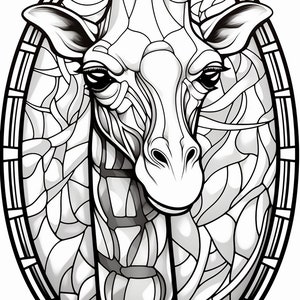45 Stained Glass Animal Coloring Pages for Adults, Animal Coloring ...