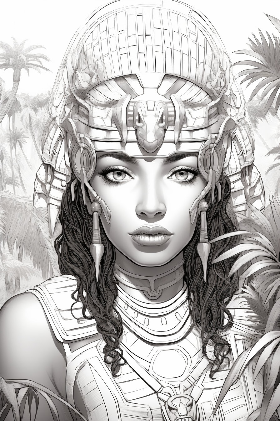 100 Women Portraits Coloring Pages, Beautiful Woman Coloring Sheets ...