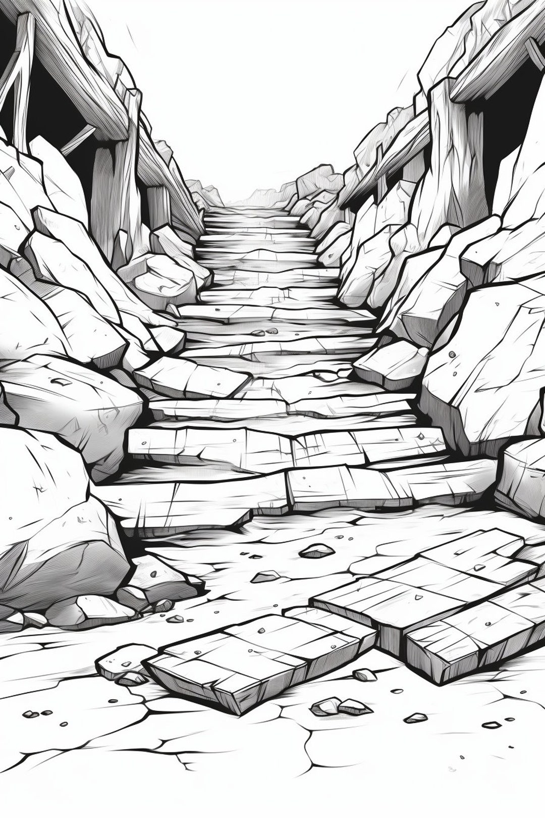 50 Magical Paths Coloring Pages ,greyscale Coloring Pages for Adults ...