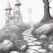 50 Magical Paths Coloring Pages ,greyscale Coloring Pages for Adults ...