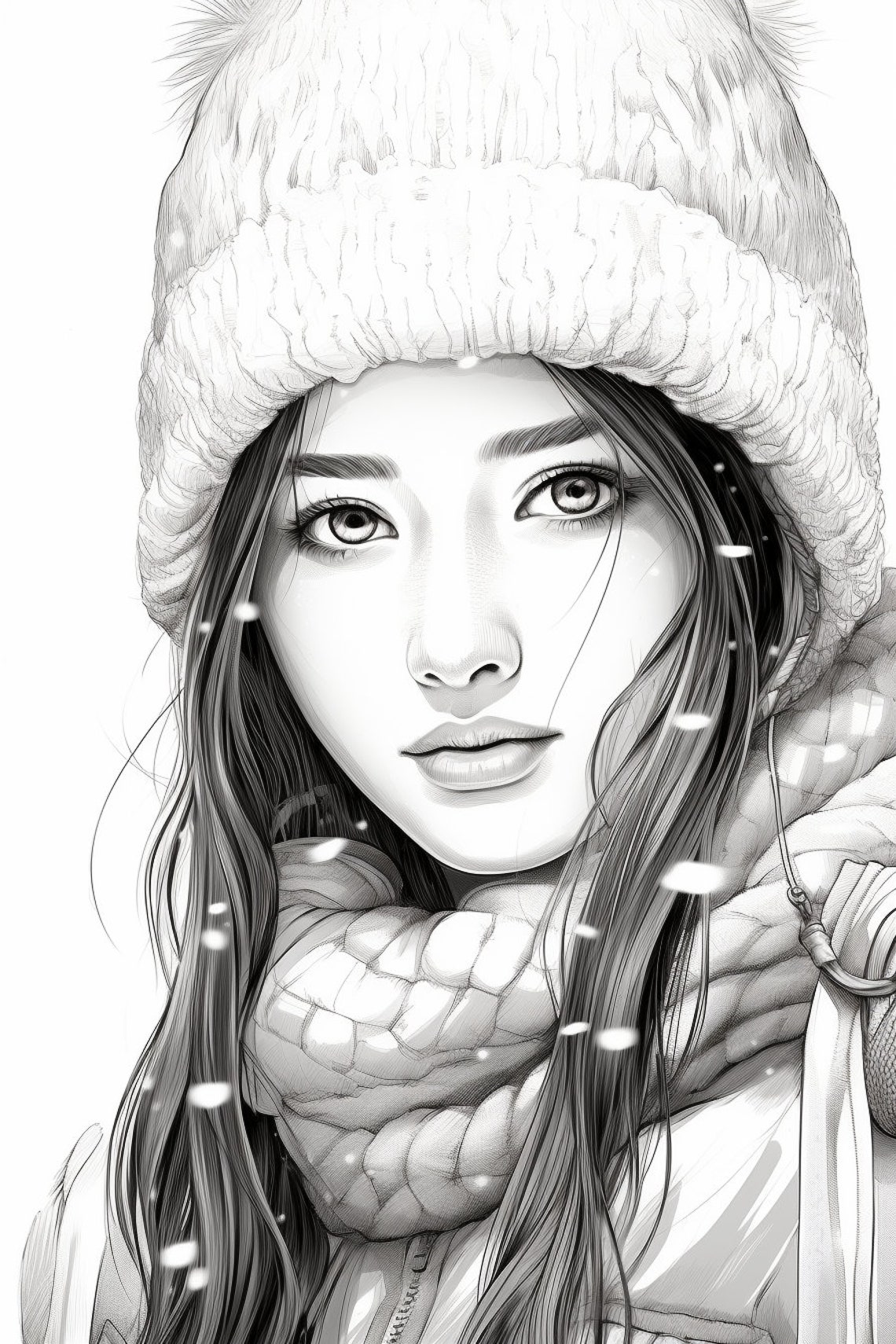 100 Women Portraits Coloring Pages, Beautiful Woman Coloring Sheets ...