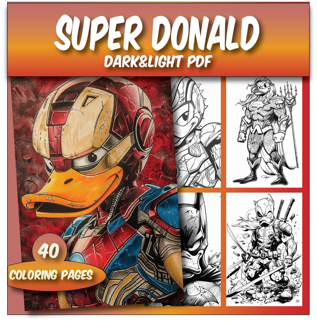 Super Donald : Marvel-dc Superheroes Coloring Pages ,35 Adults ...