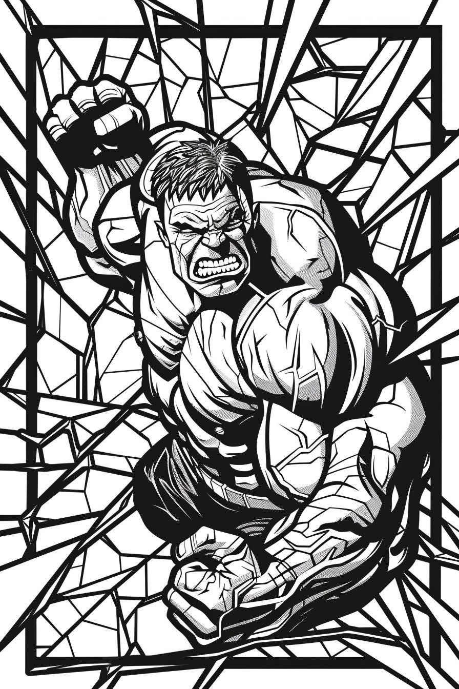 Super Heroes in Stained Glass:a Marvel-dc Coloring Collection,40 Adults ...