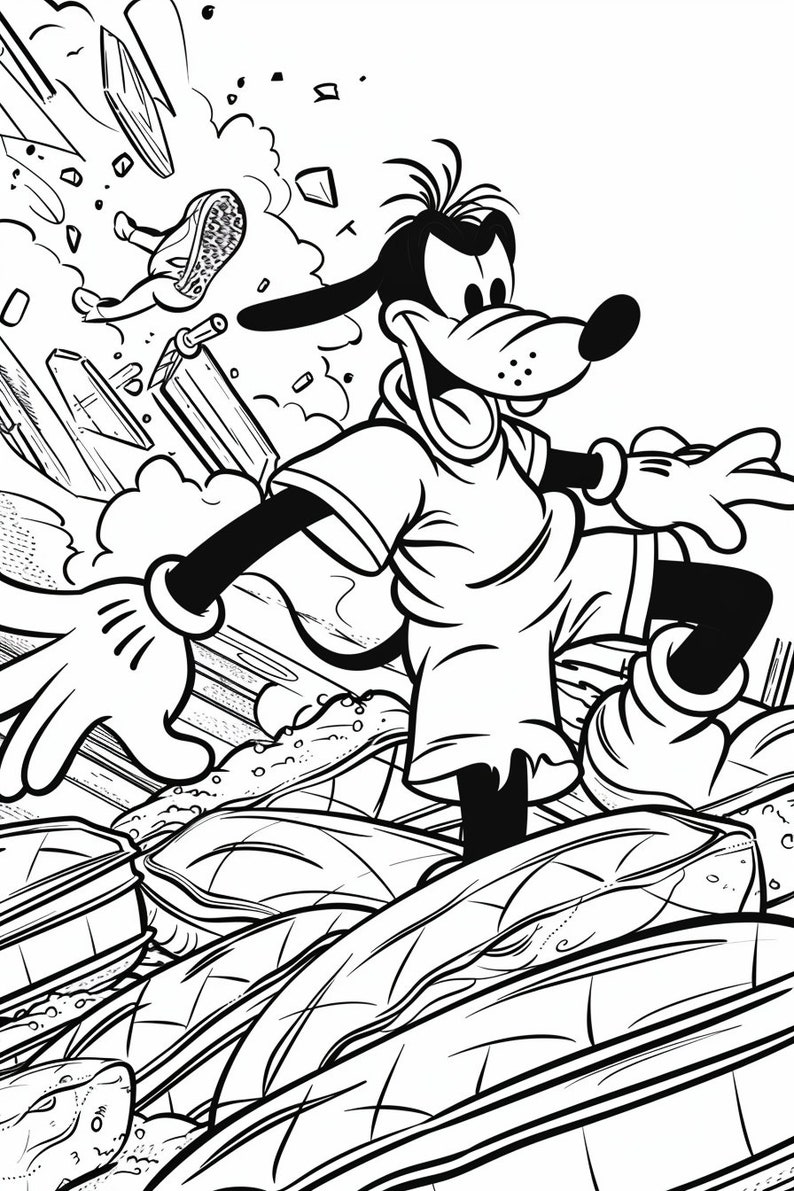 50 Vintage Cartoon Coloring Pages ,cartoon Inspiered Coloring Book for ...