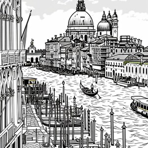 35 Italy Coloring Pages, Italian Iconic Landscapes and Architecture ...