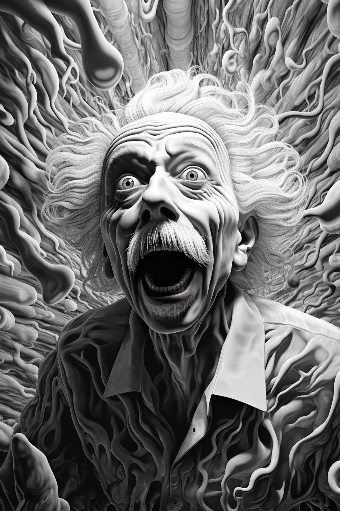 45 Trippy Psychedelic Coloring Pages for Adults, Dripping Faces ...