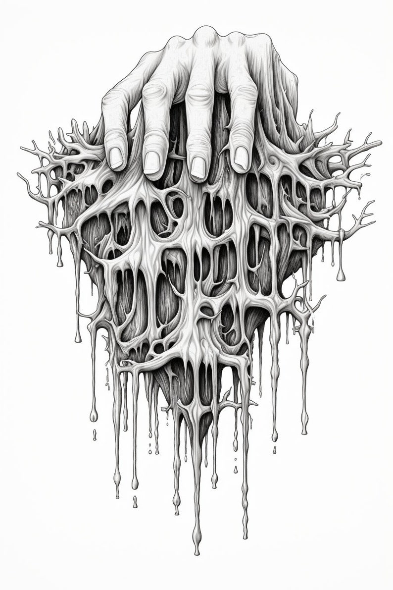 45 Trippy Psychedelic Coloring Pages for Adults, Dripping Faces ...