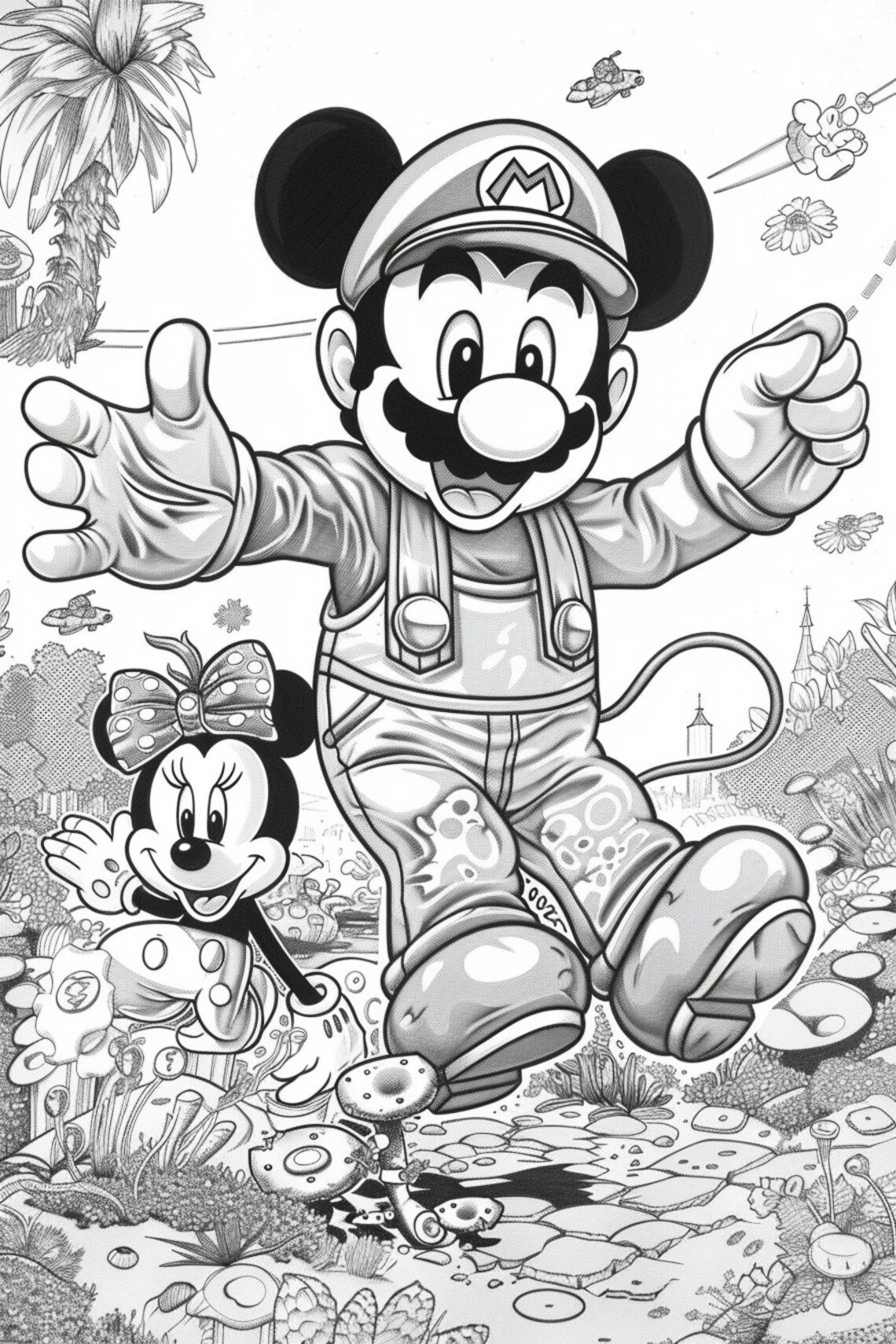 50 Shrooming With Mario Coloring Pages, Trippy Super Mario Coloring ...