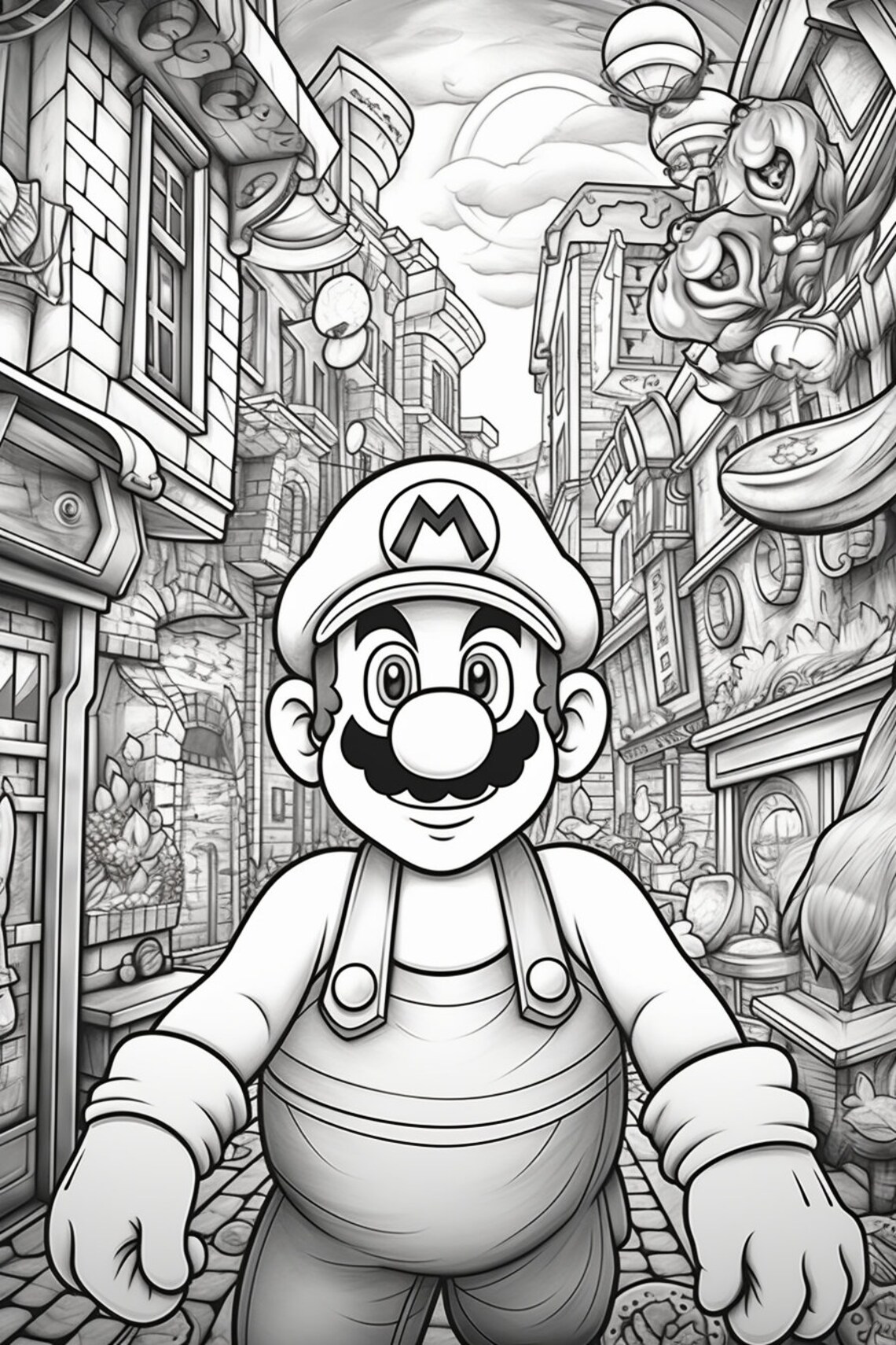 Super Mario Coloring Pages - 35 Adult & Kids Sheets PDF ,mario Bros ...