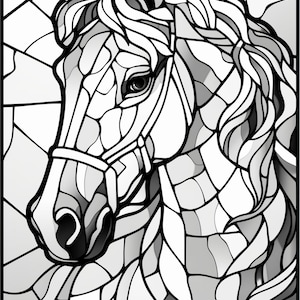45 Stained Glass Animal Coloring Pages for Adults, Animal Coloring ...