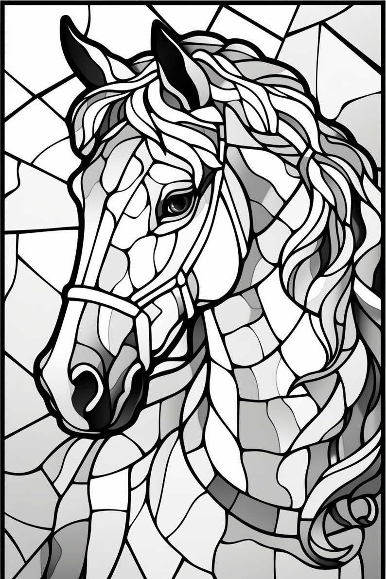 45 Stained Glass Animal Coloring Pages for Adults, Animal Coloring ...