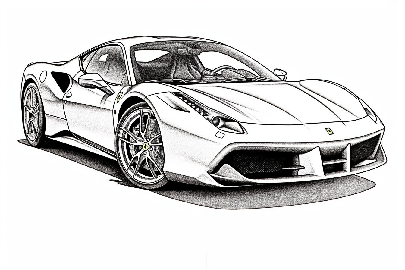 High-end Car Coloring Book - Top 50 Supercars - Bugatti, Ferrari ...