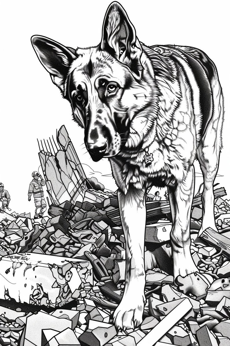 40 Service Dog Coloring Pages ,heroes in Fur Coloring Book for Kids and ...