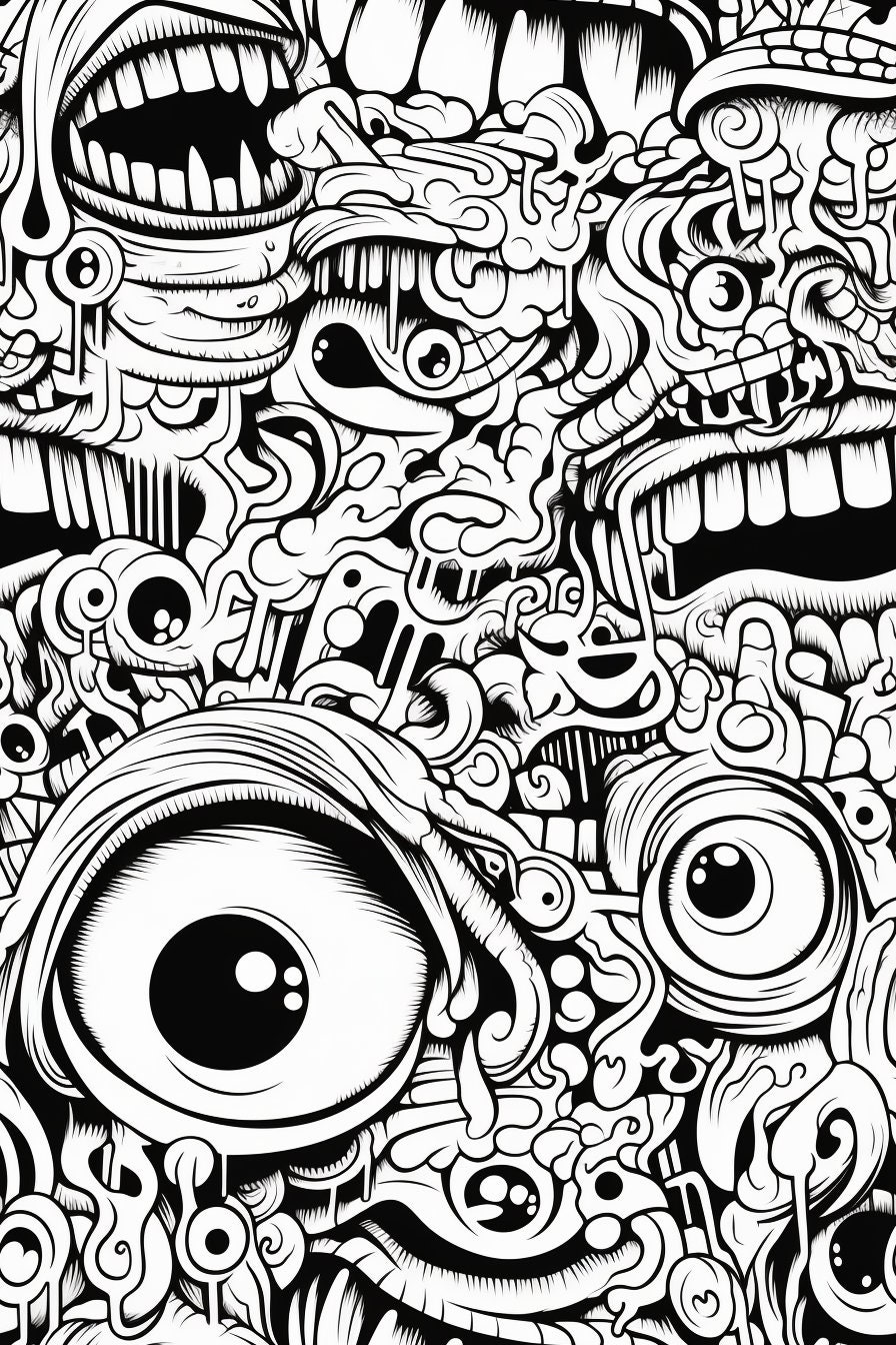 Trippy Coloring Book Bundle 50 Seamless Patterns for Adults ...