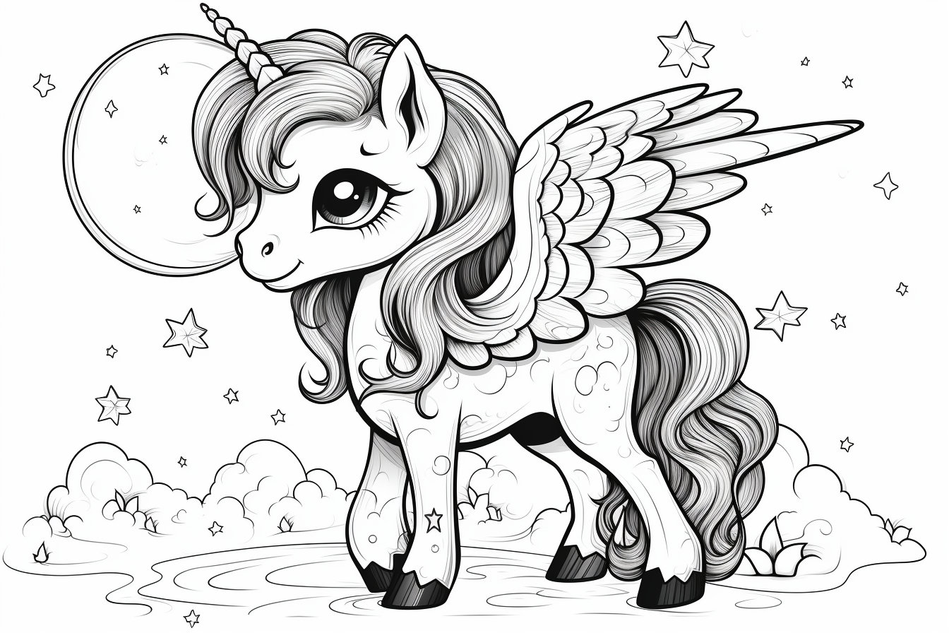 40 Unicorn Coloring Pages, Fantasy Unicorn Coloring Sheets,fantasy ...