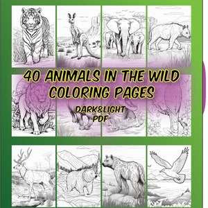 40 Safari Animals Coloring Pages, Wild Animals Coloring Page, Animal ...