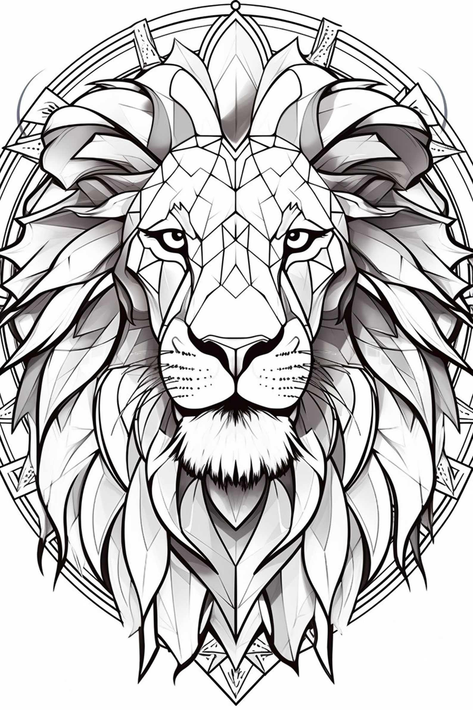 45 Stained Glass Animal Coloring Pages for Adults, Animal Coloring ...