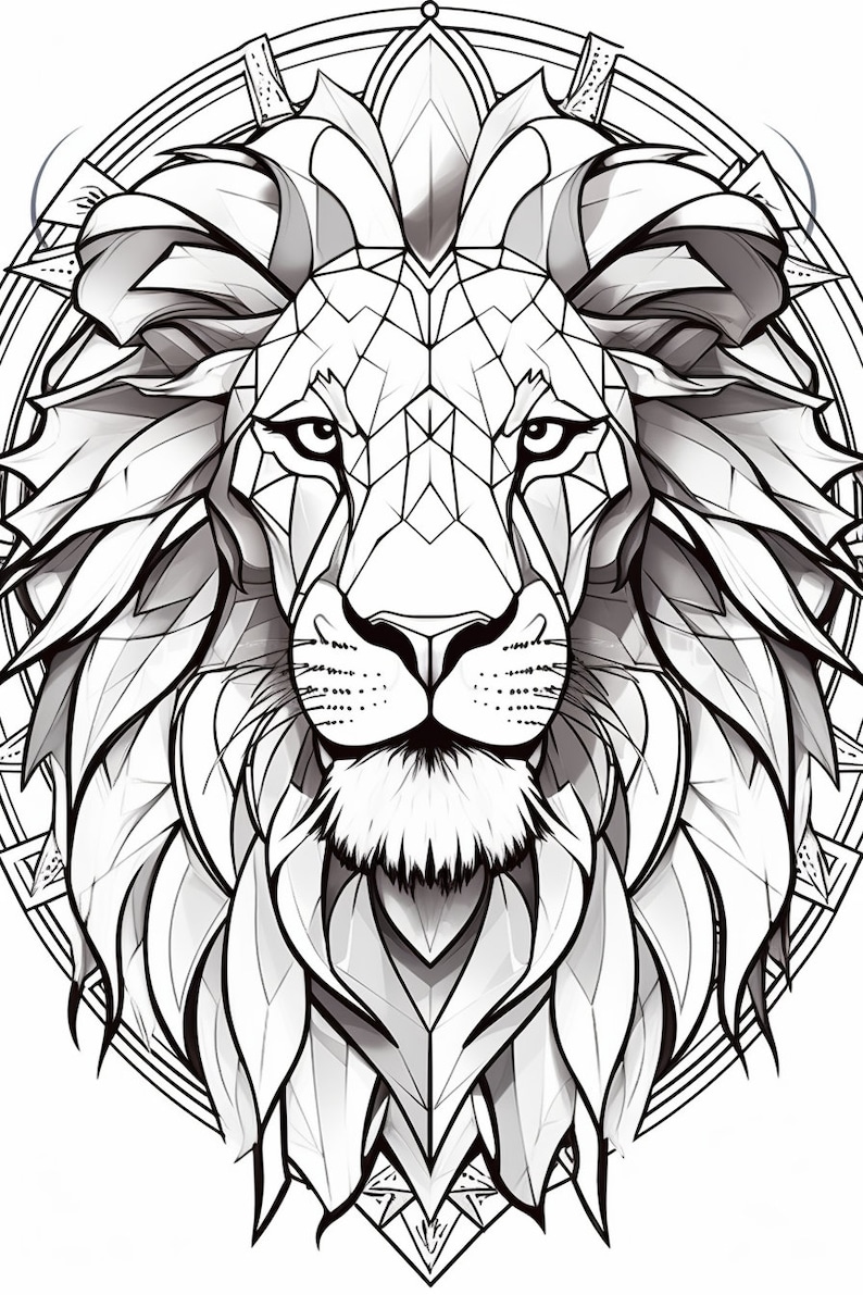 45 Stained Glass Animal Coloring Pages for Adults, Animal Coloring ...