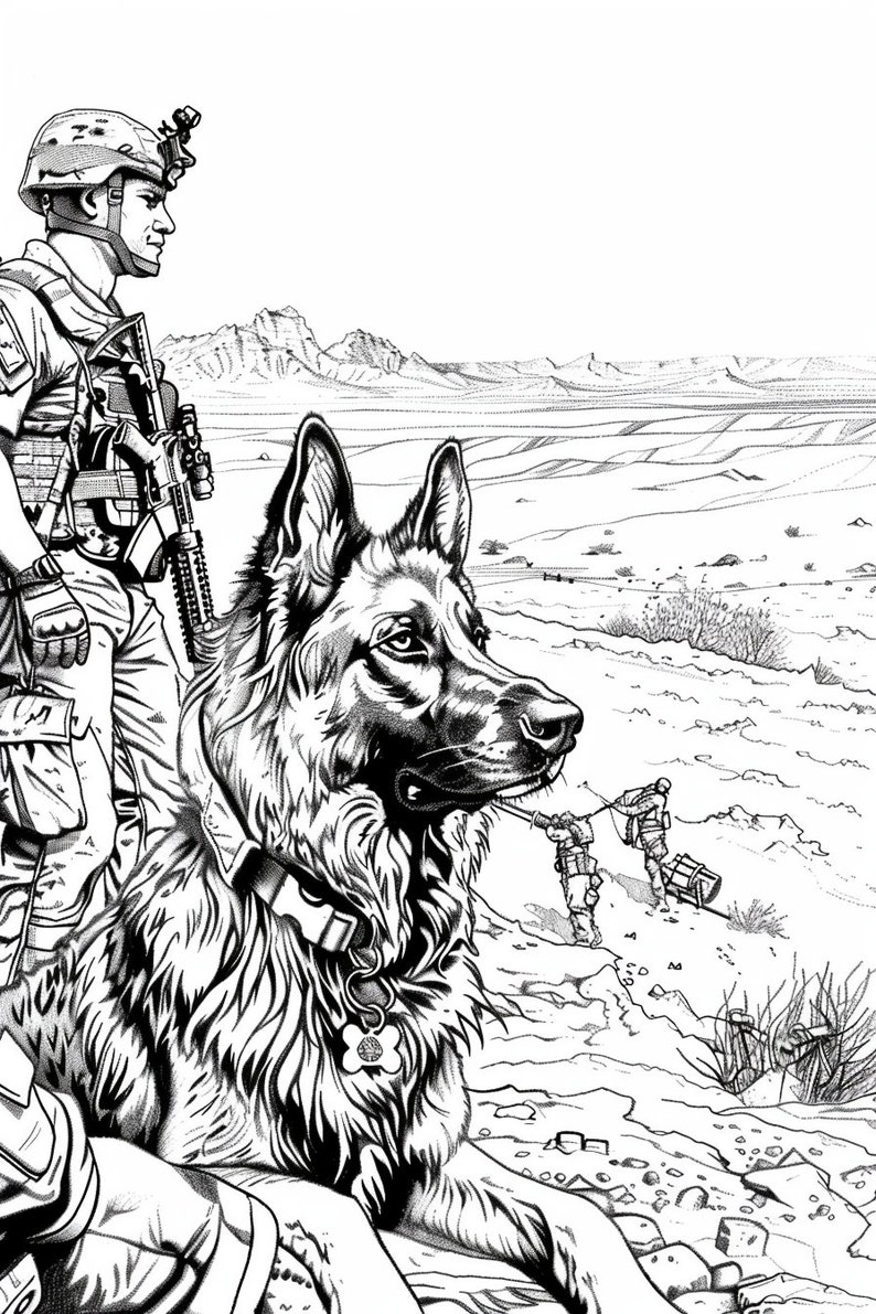 40 Service Dog Coloring Pages ,heroes in Fur Coloring Book for Kids and ...
