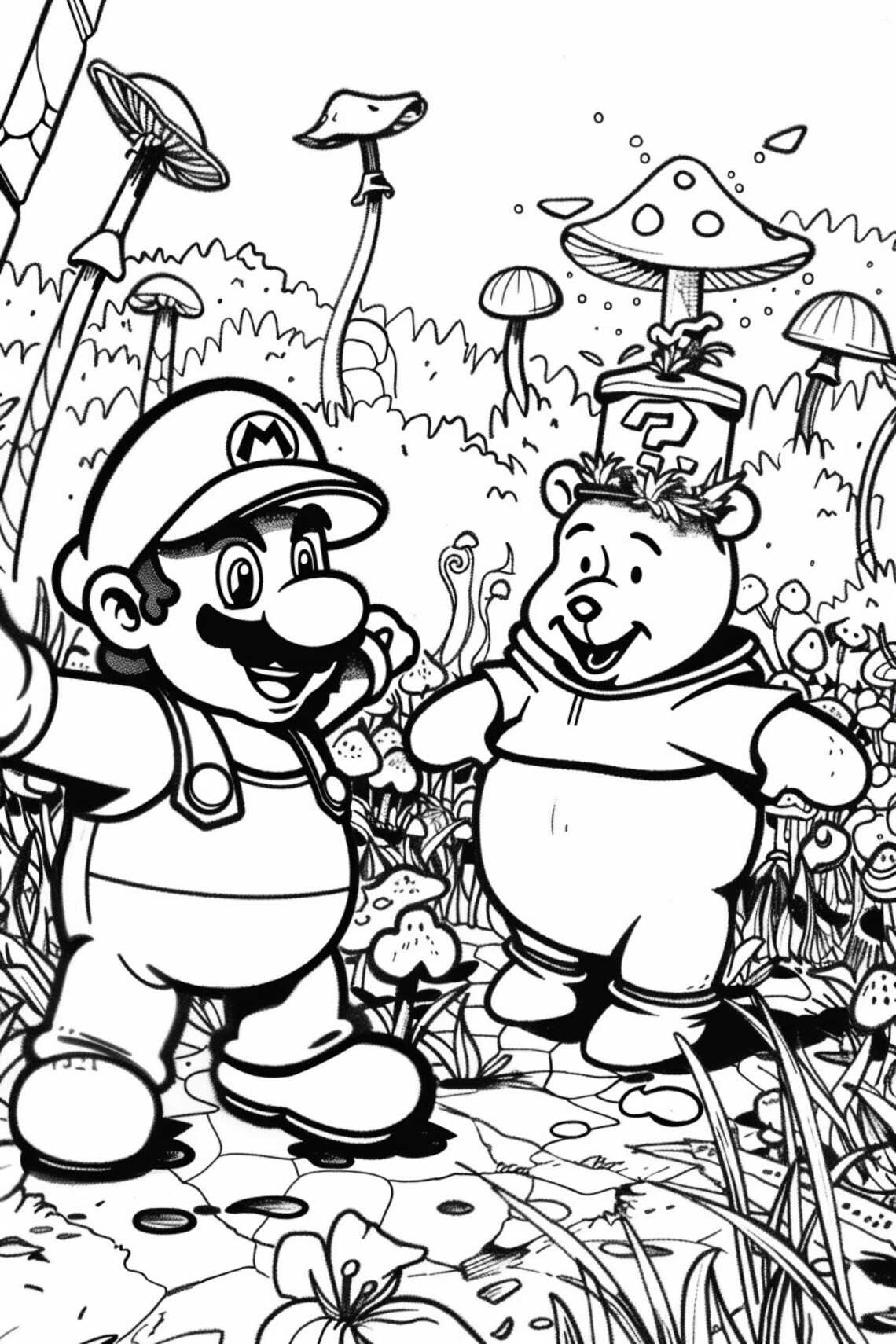 50 Shrooming With Mario Coloring Pages, Trippy Super Mario Coloring ...