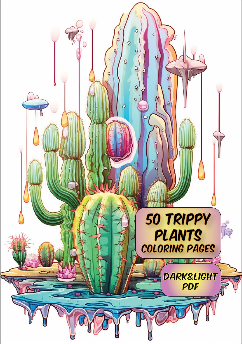 50 Psychedelic Coloring Pages for Adults, Trippy Mushrooms Coloring ...