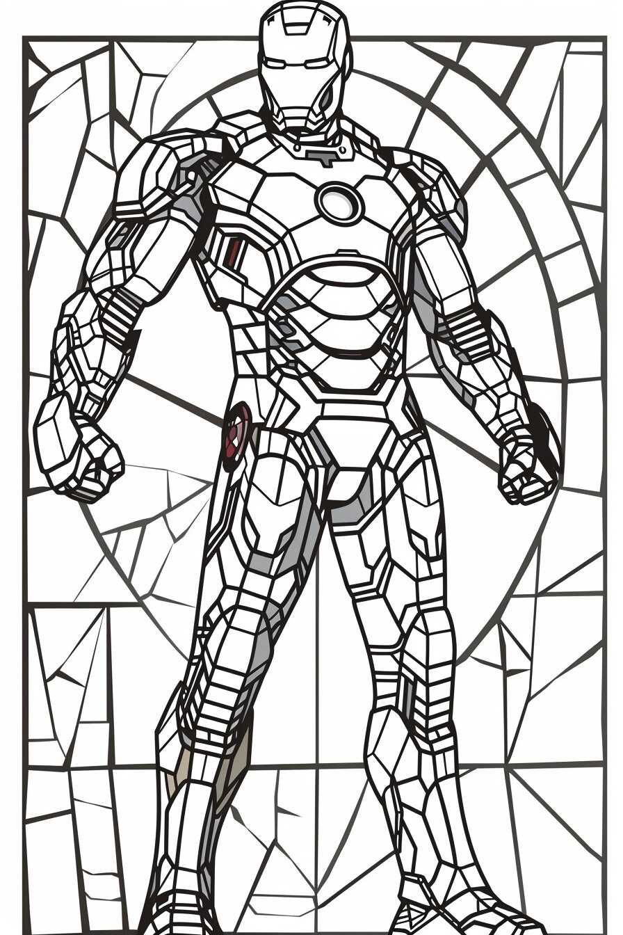 Heroes in Stained Glass:a Marvel-dc Coloring Collection,40 Adults ...