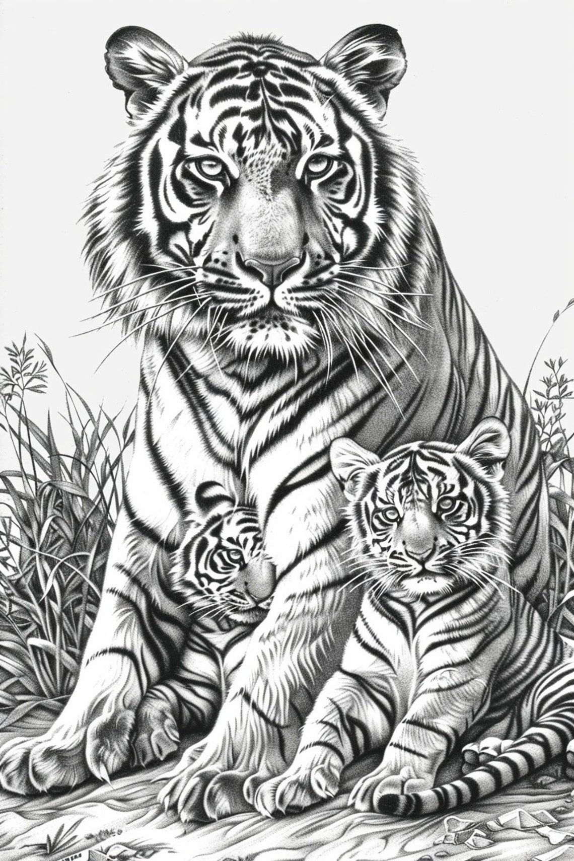 40 Big Cats Coloring Pages , Lion Coloring Sheets, Tiger Grayscale ...