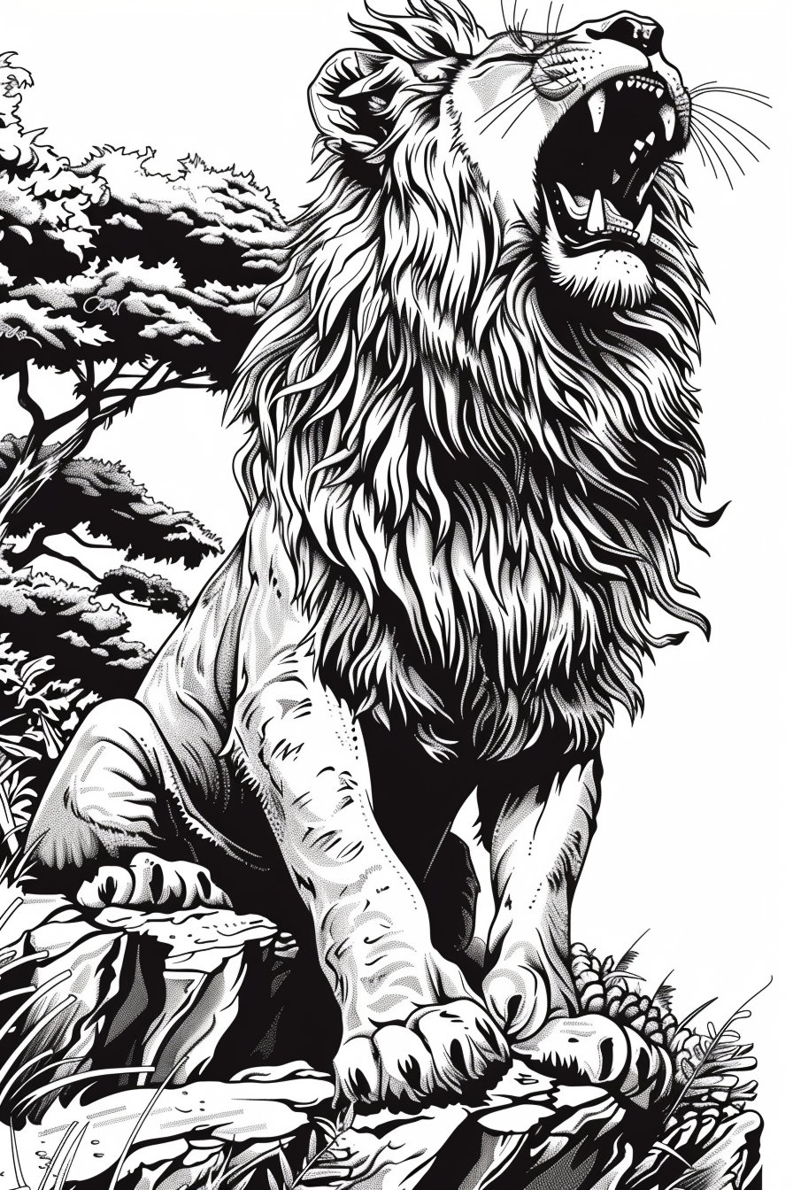 40 Big Cats Coloring Pages , Lion Coloring Sheets, Tiger Grayscale ...