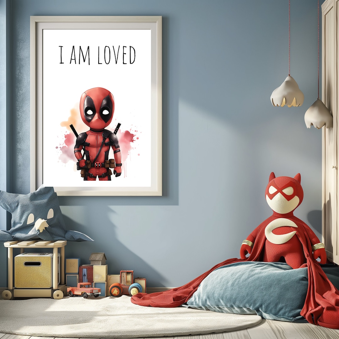 8 Superheroes 'I Am' Affirmations, Set of 8 Prints, Boy Bedroom Decor ...