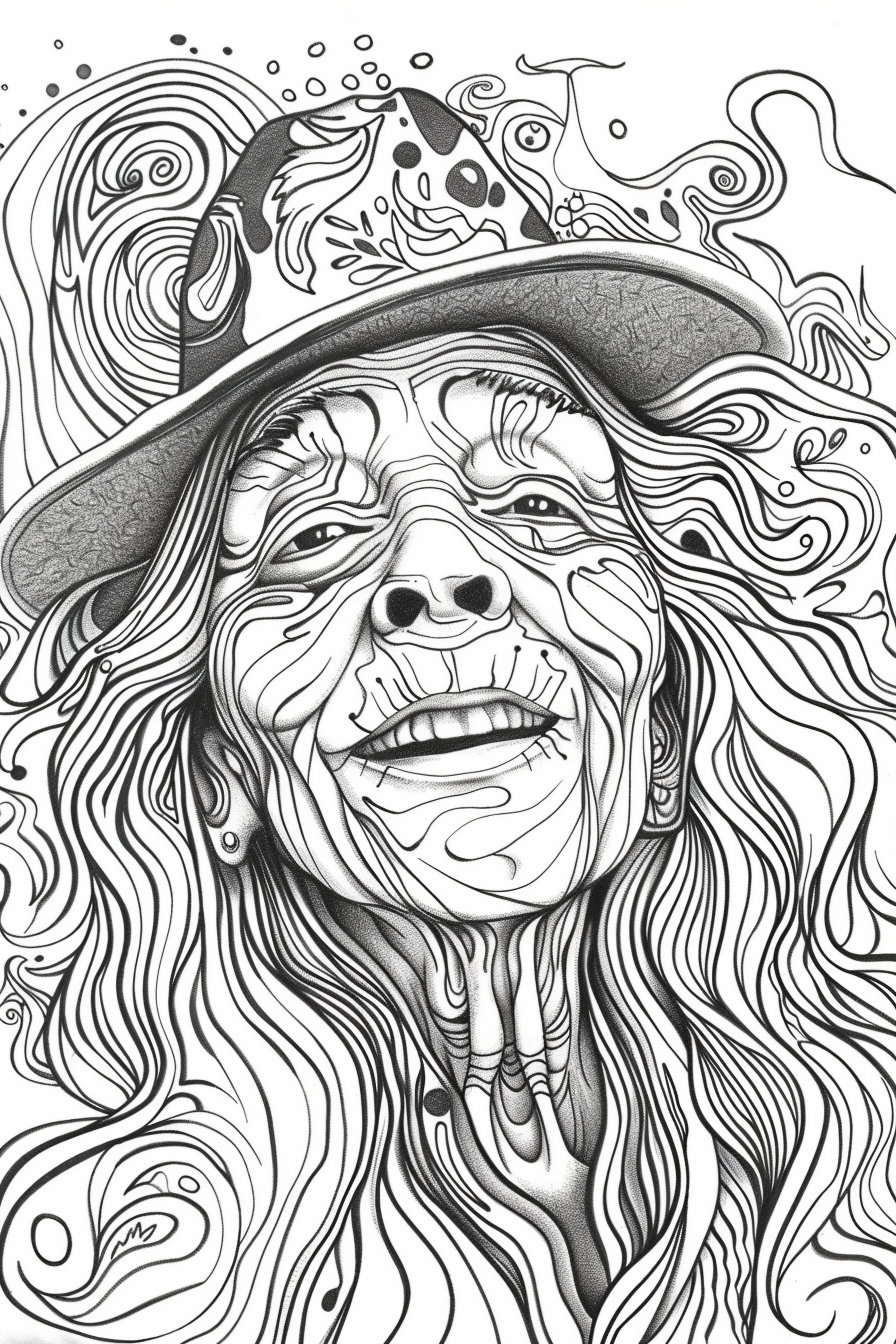 35 Trippy Women Coloring Pages: 35 Women Coloring Pages, Instant ...