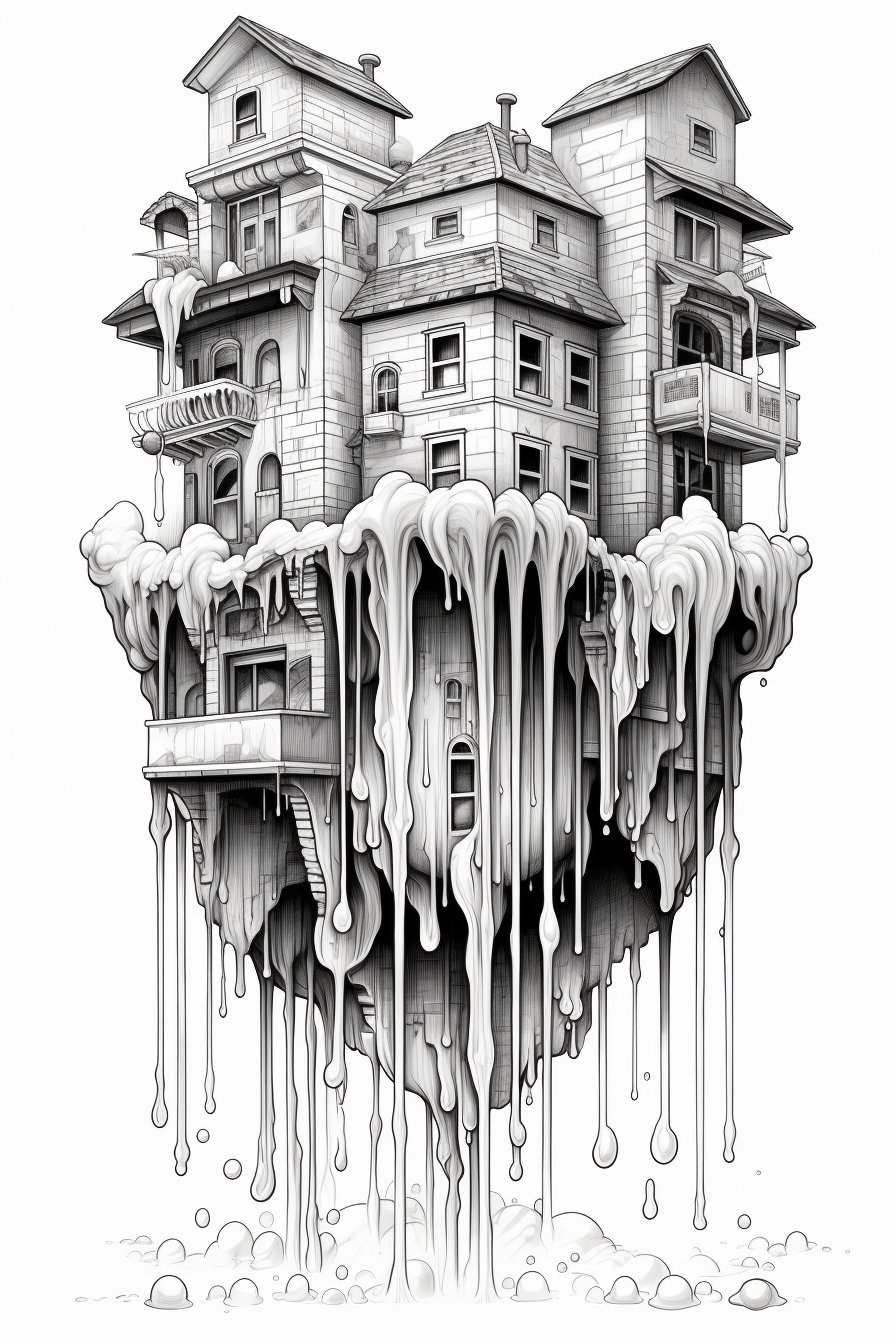 45 Trippy Psychedelic Coloring Pages for Adults, Dripping Faces ...