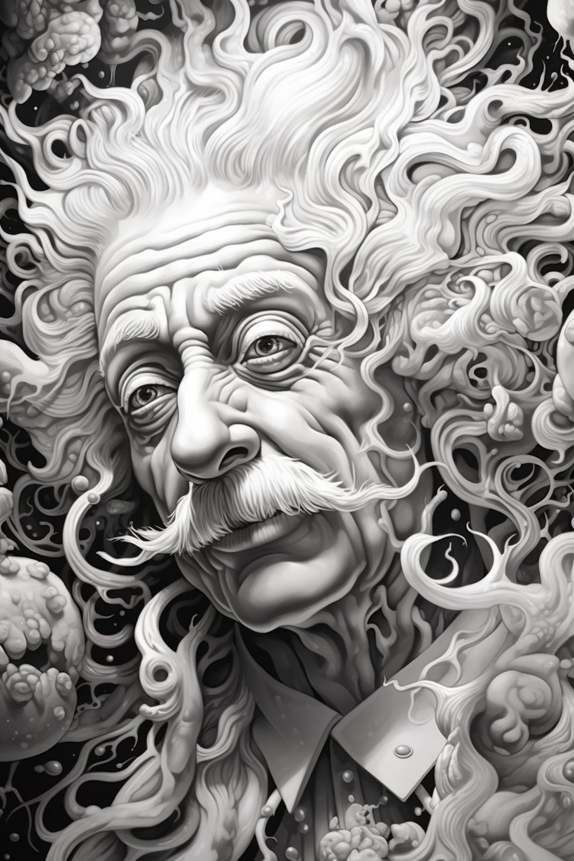 45 Trippy Psychedelic Coloring Pages for Adults, Dripping Faces ...