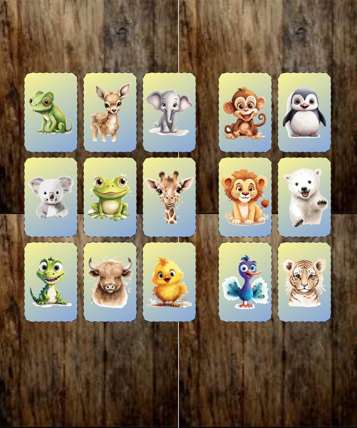 Animals Memory Game, DIY Memory Game, Kids Activity - Etsy