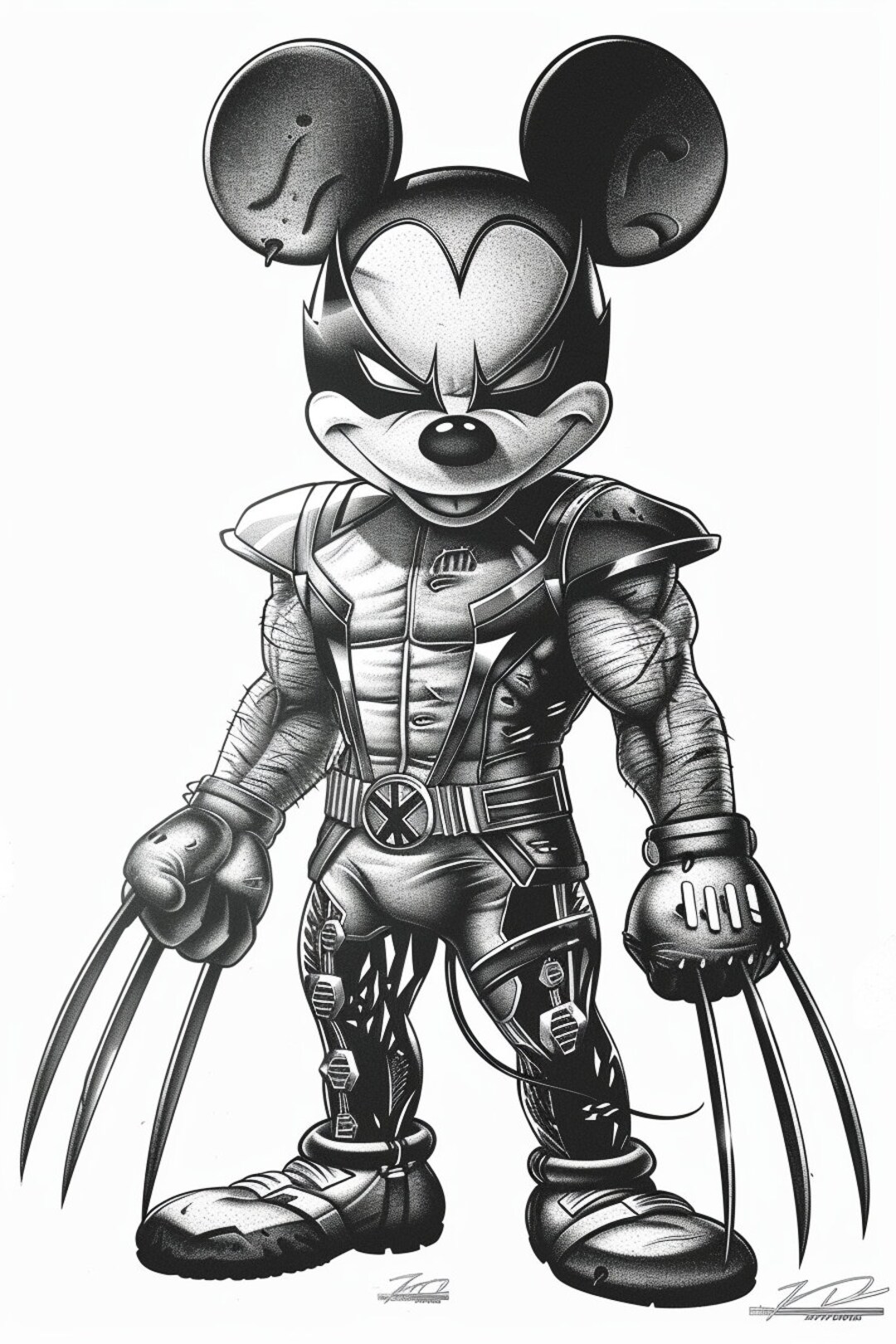Super Mickey :A Marvel-dc Coloring Collection,35 Adults Grayscale ...