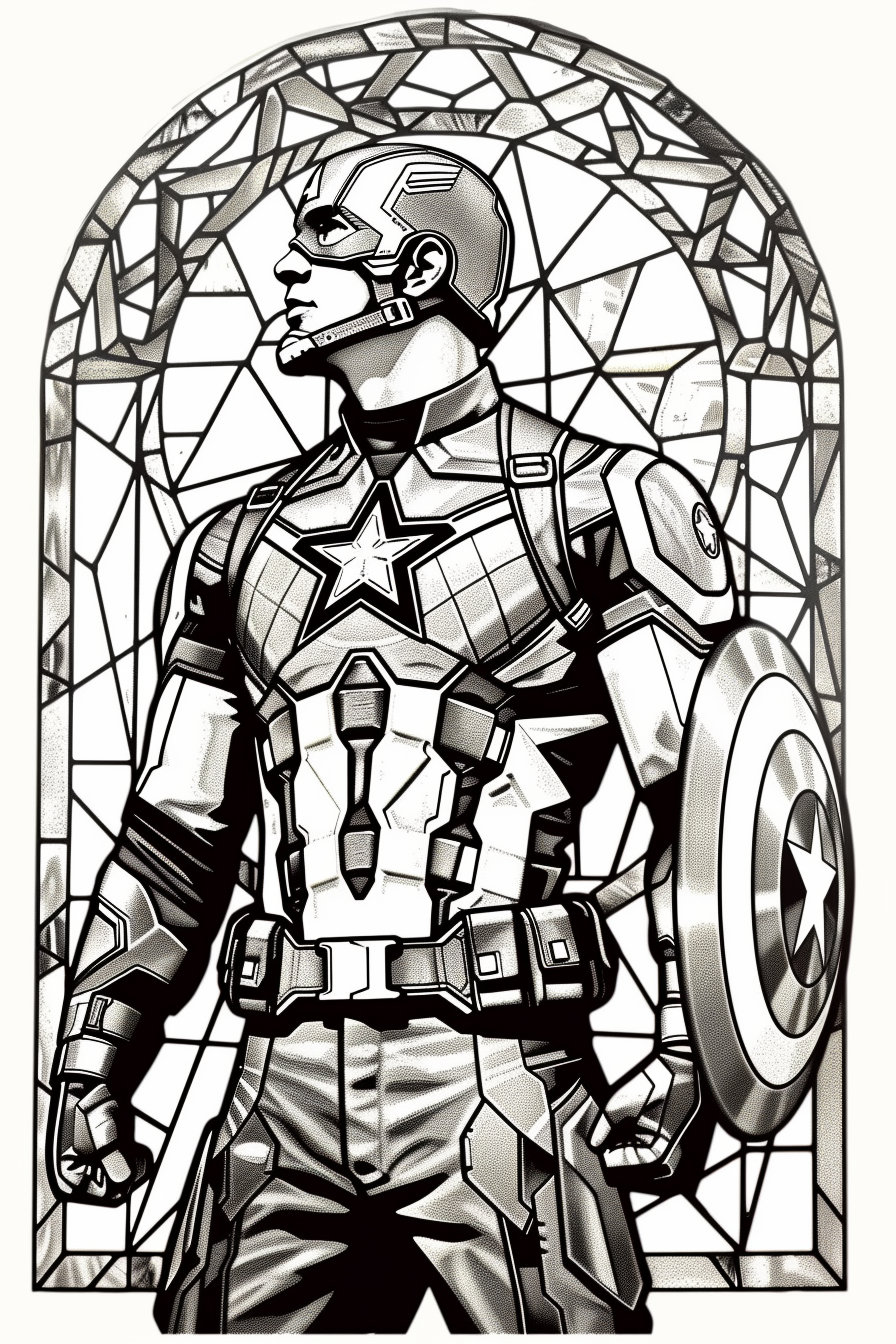 Heroes in Stained Glass:a Marvel-dc Coloring Collection,40 Adults ...