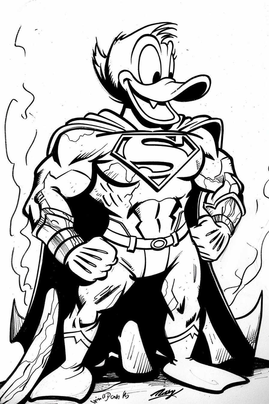 Super Donald : Marvel-dc Superheroes Coloring Pages ,35 Adults ...