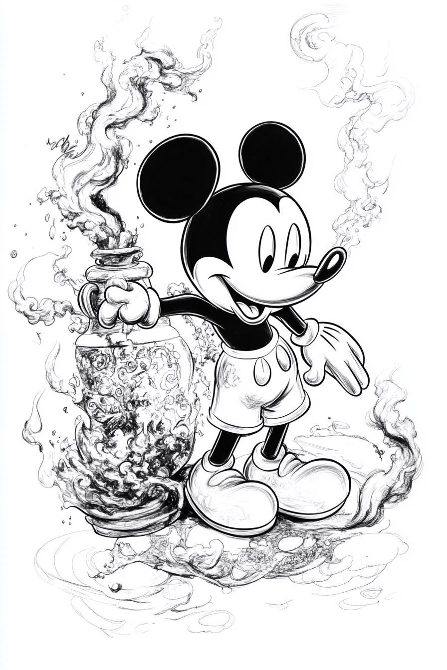 57 Mickey and Friends Coloring Pages , Cartoon Inspiered Coloring Book ...