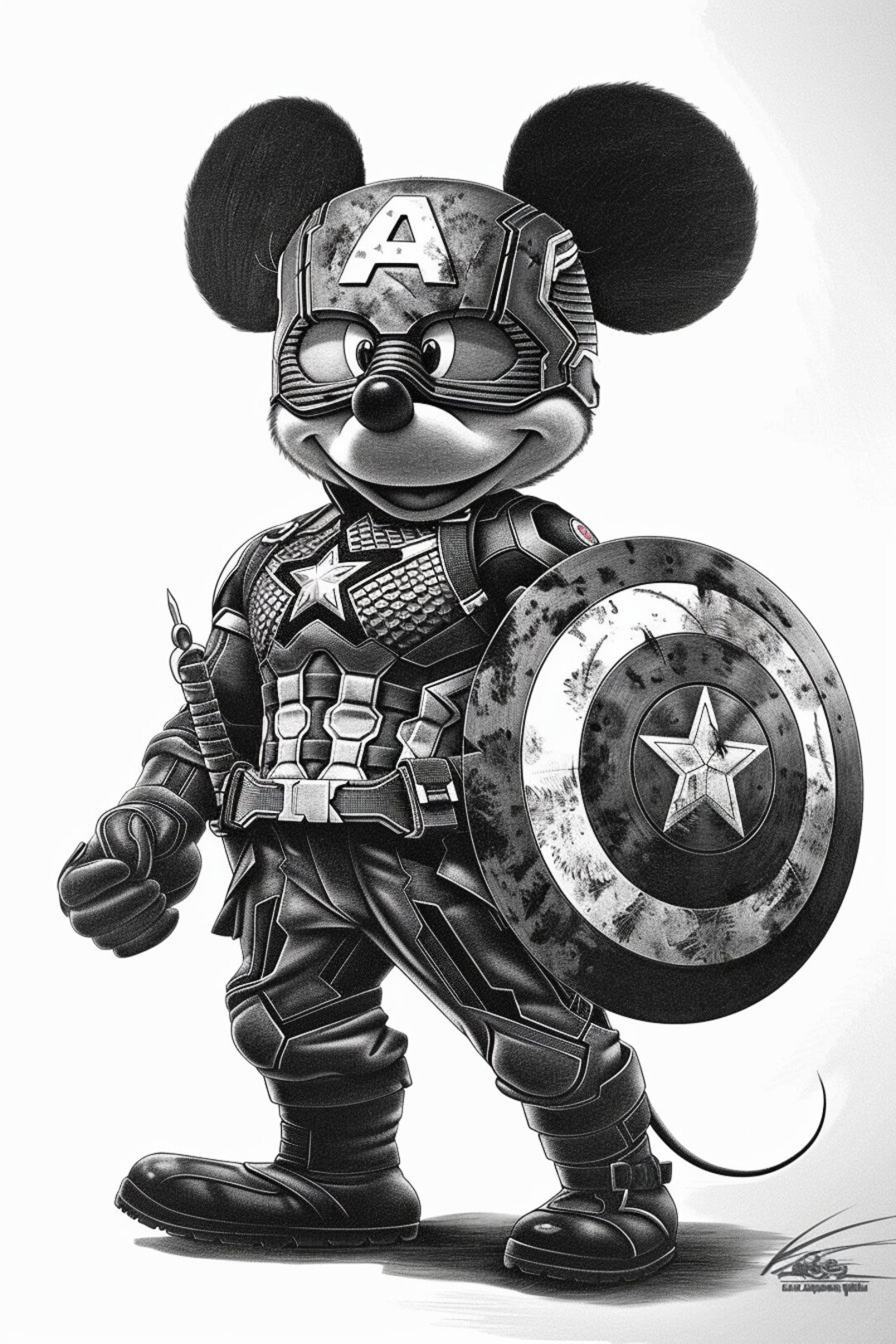 Super Mickey :A Marvel-dc Coloring Collection,35 Adults Grayscale ...