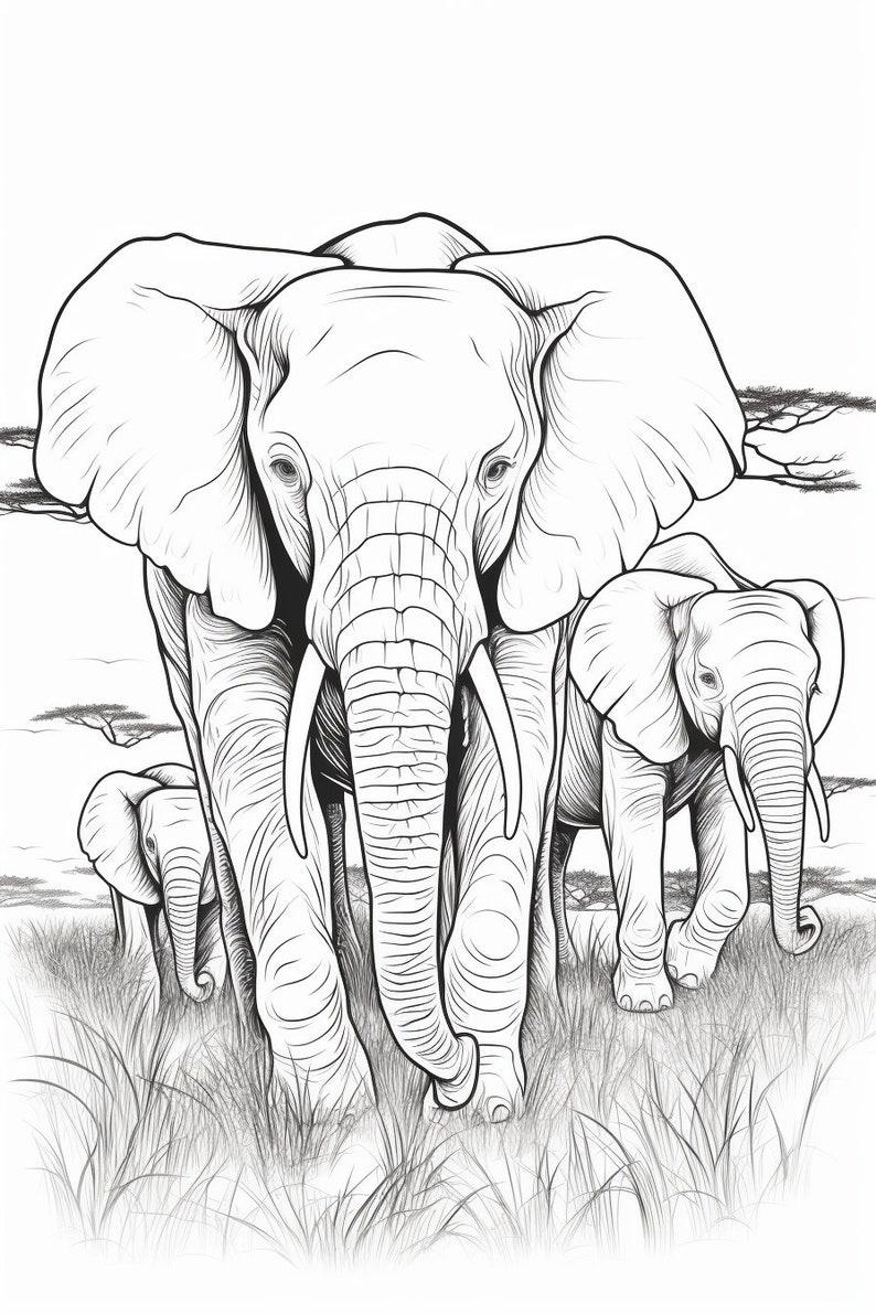 40 Safari Animals Coloring Pages, Wild Animals Coloring Page, Animal ...
