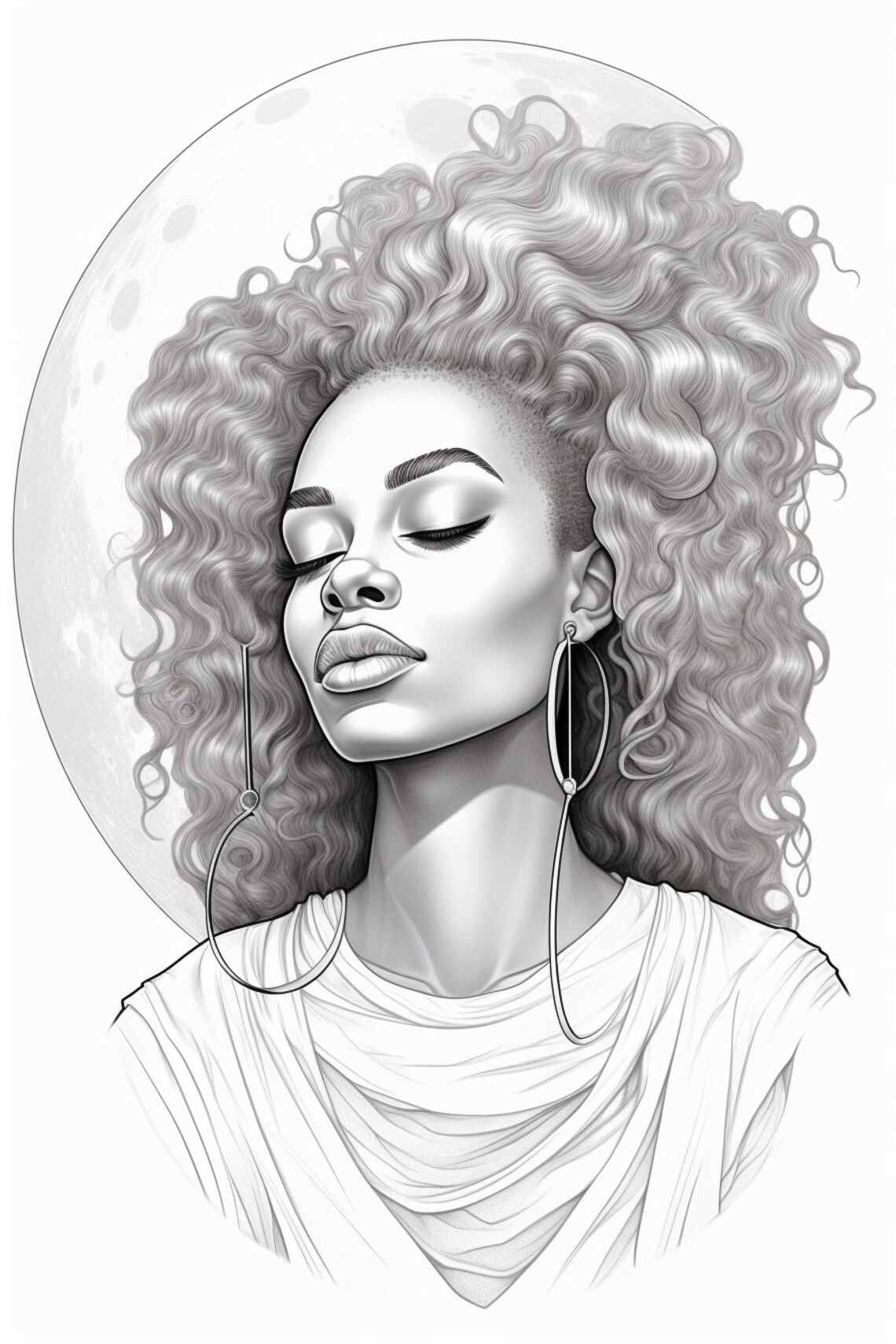 100 Women Portraits Coloring Pages, Beautiful Woman Coloring Sheets ...