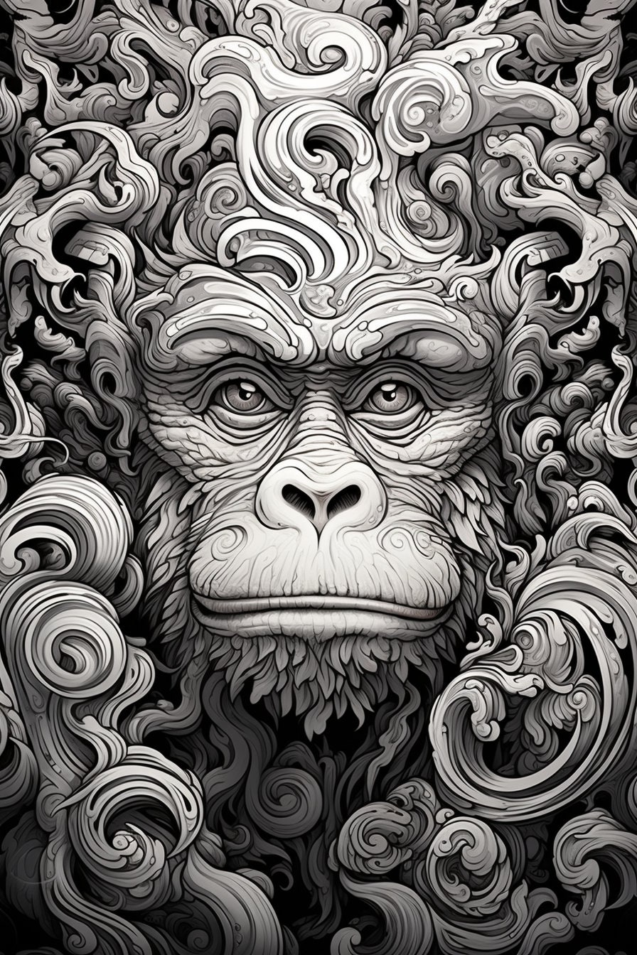 45 Trippy Animals Coloring Pages,psychedelic Coloring Sheets,adults ...