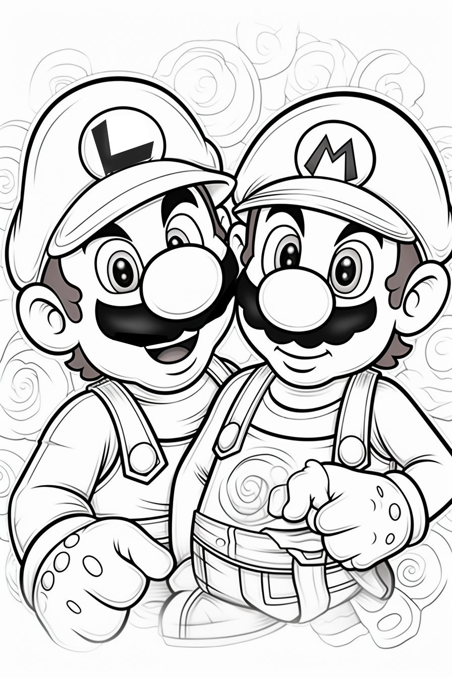 Coloriage Mario Et Luigi Mario Kleurplaten Kleurplaat Gratis