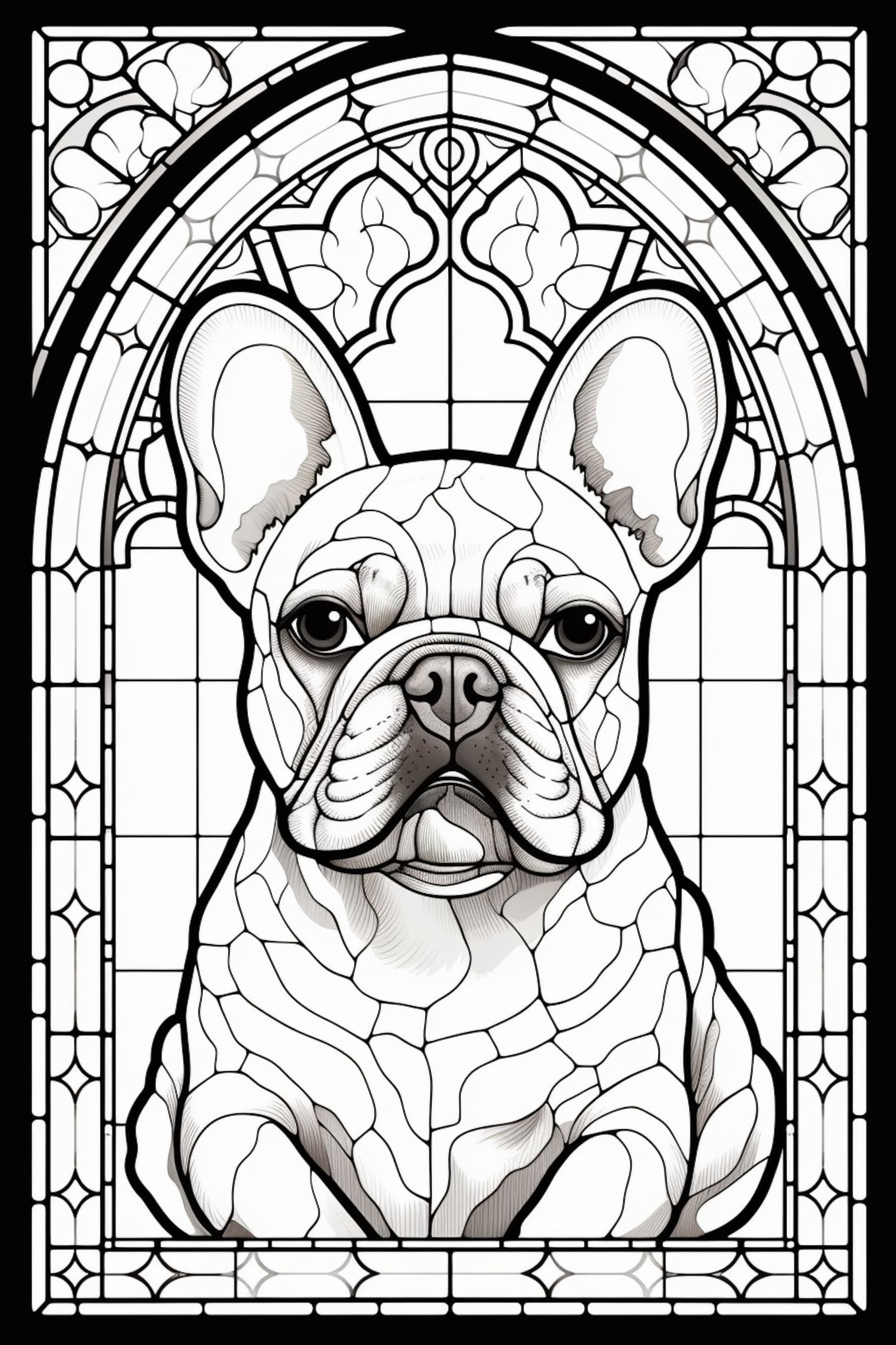 45 Stained Glass Animal Coloring Pages for Adults, Animal Coloring ...