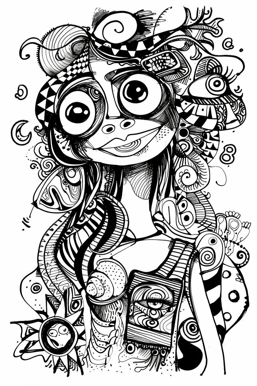35 Trippy Women Coloring Pages: 35 Women Coloring Pages, Instant ...