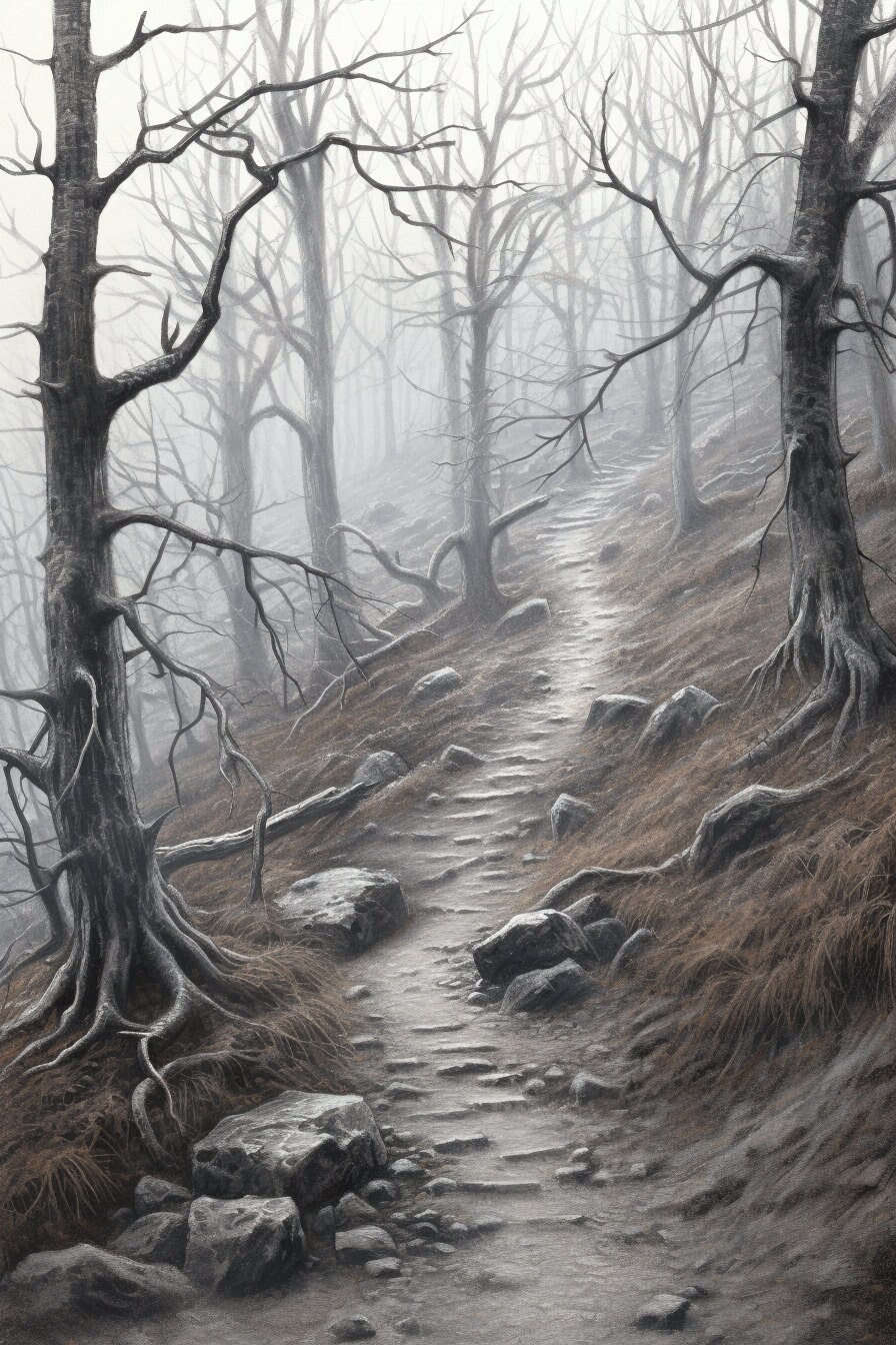 50 Magical Paths Coloring Pages ,greyscale Coloring Pages for Adults ...