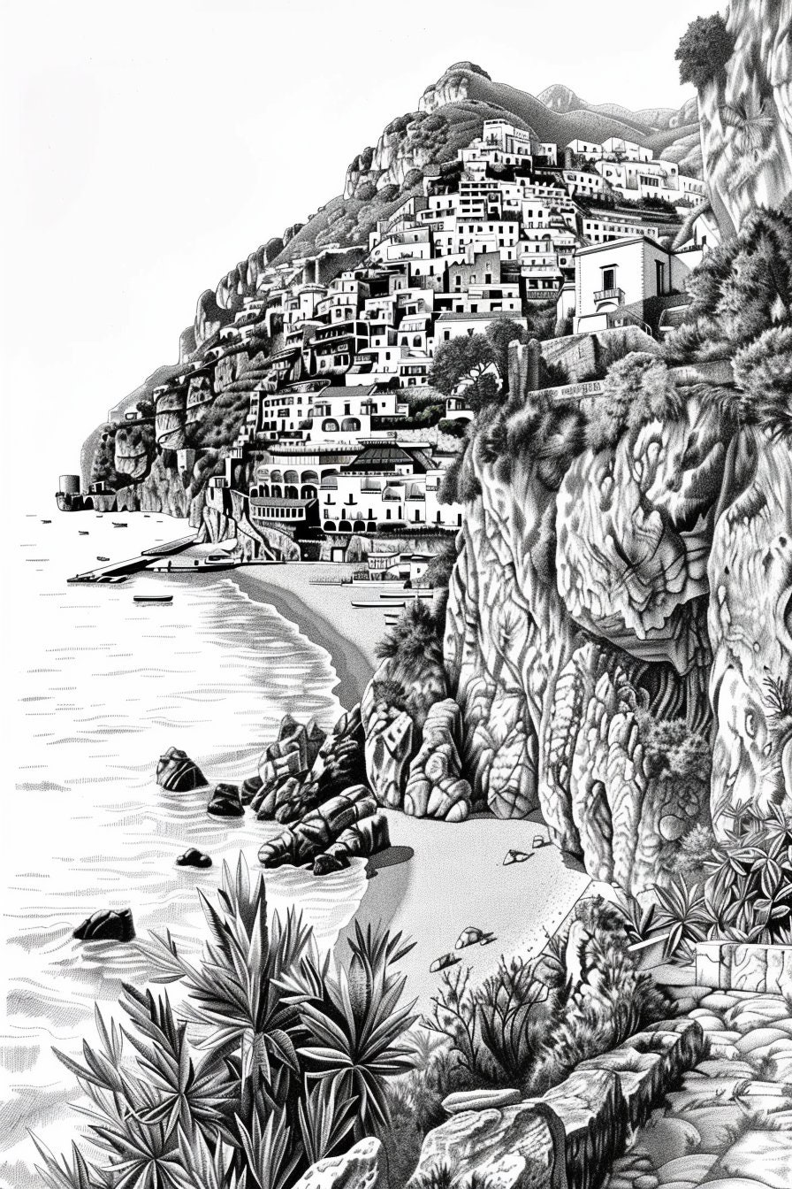 35 Italy Coloring Pages, Italian Iconic Landscapes and Architecture ...