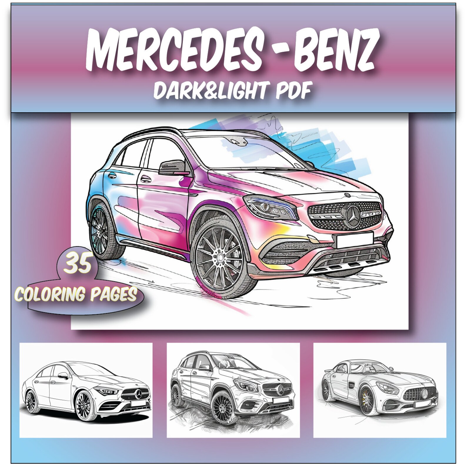 Mercedes-benz Coloring Book - 35 Coloring Pages of Mercedes Benz - Cars ...
