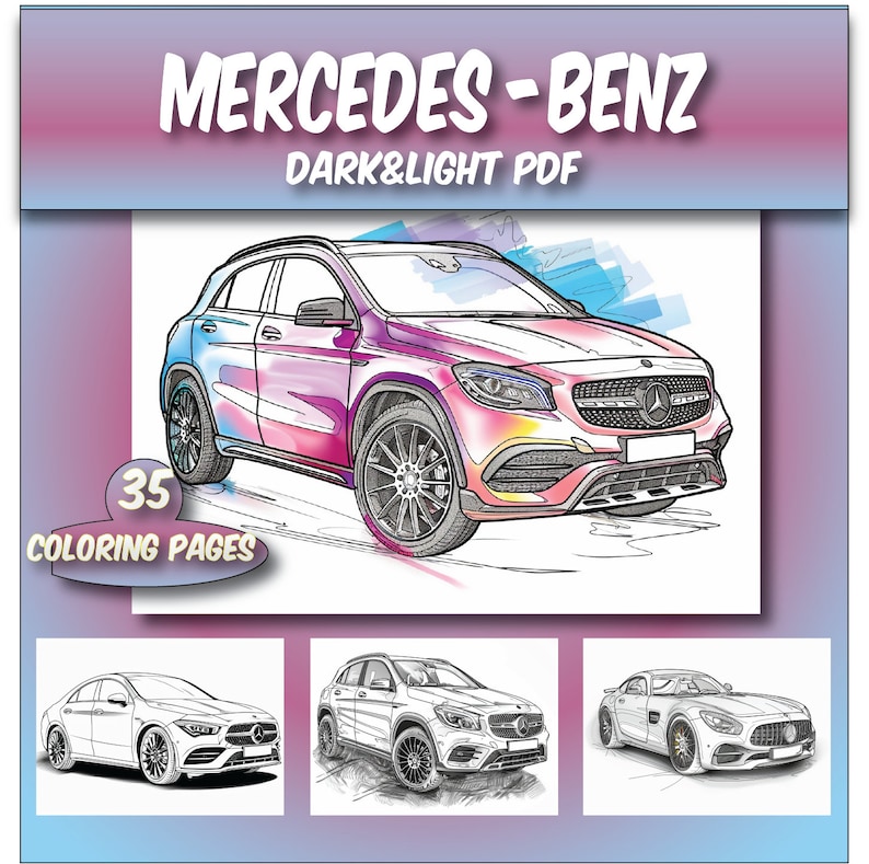 Mercedes-benz Coloring Book - 35 Coloring Pages of Mercedes Benz - Cars ...