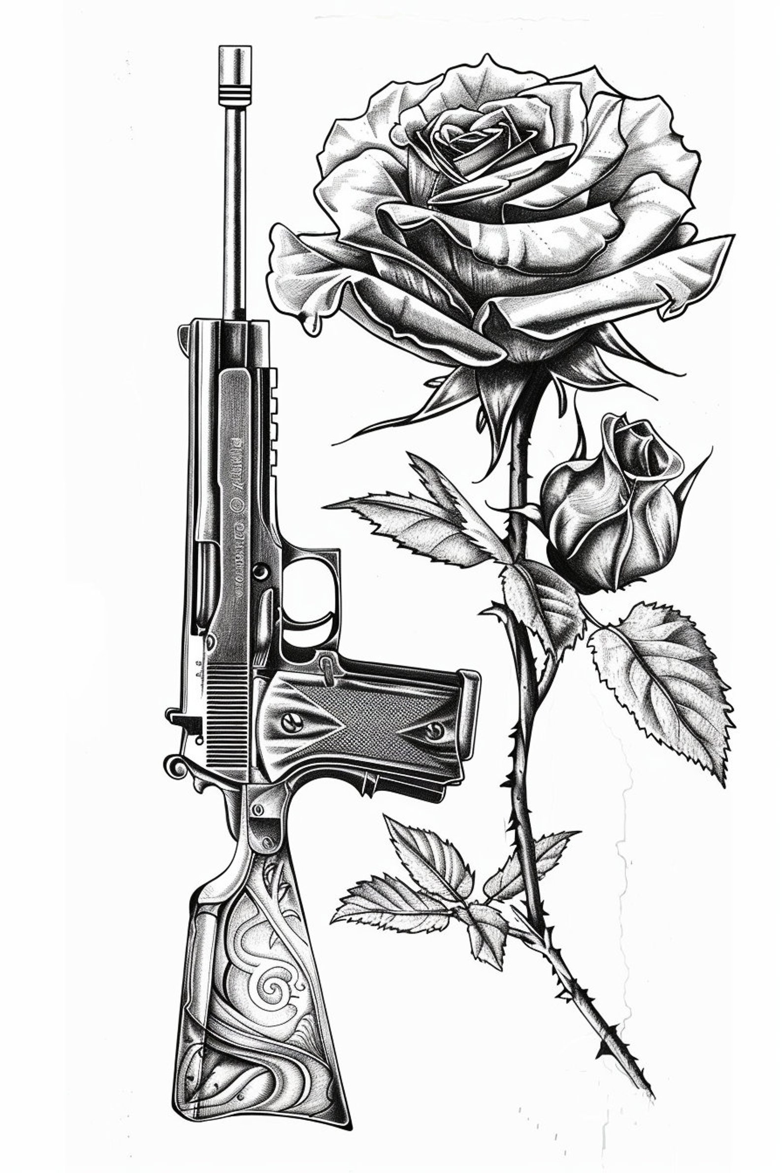 40 Rose Garden Coloring Pages for Kids and Adults Grayscale PDF Instant ...